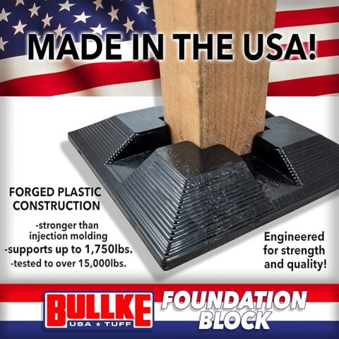 2 Pack BULLKE Foundation Block | Deck Support | Handi Block | Pier Shed ...