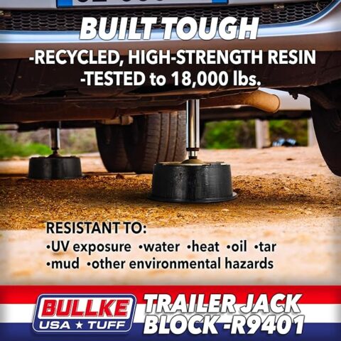 Round Trailer Jack Block Stand (USA Made Strongest on Market) Tested to ...